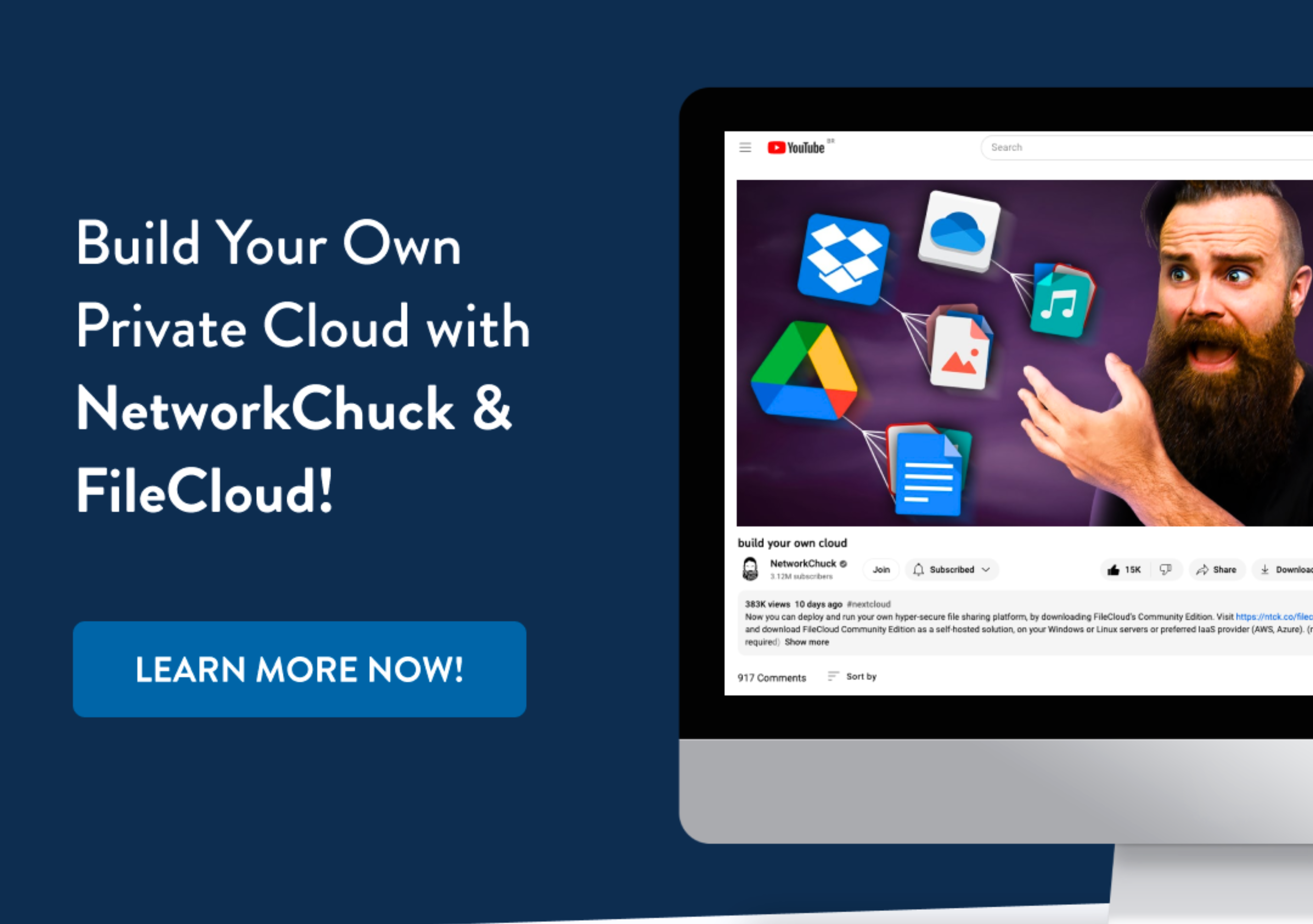 Filecloud Build your own cloud | Network Chuck Video